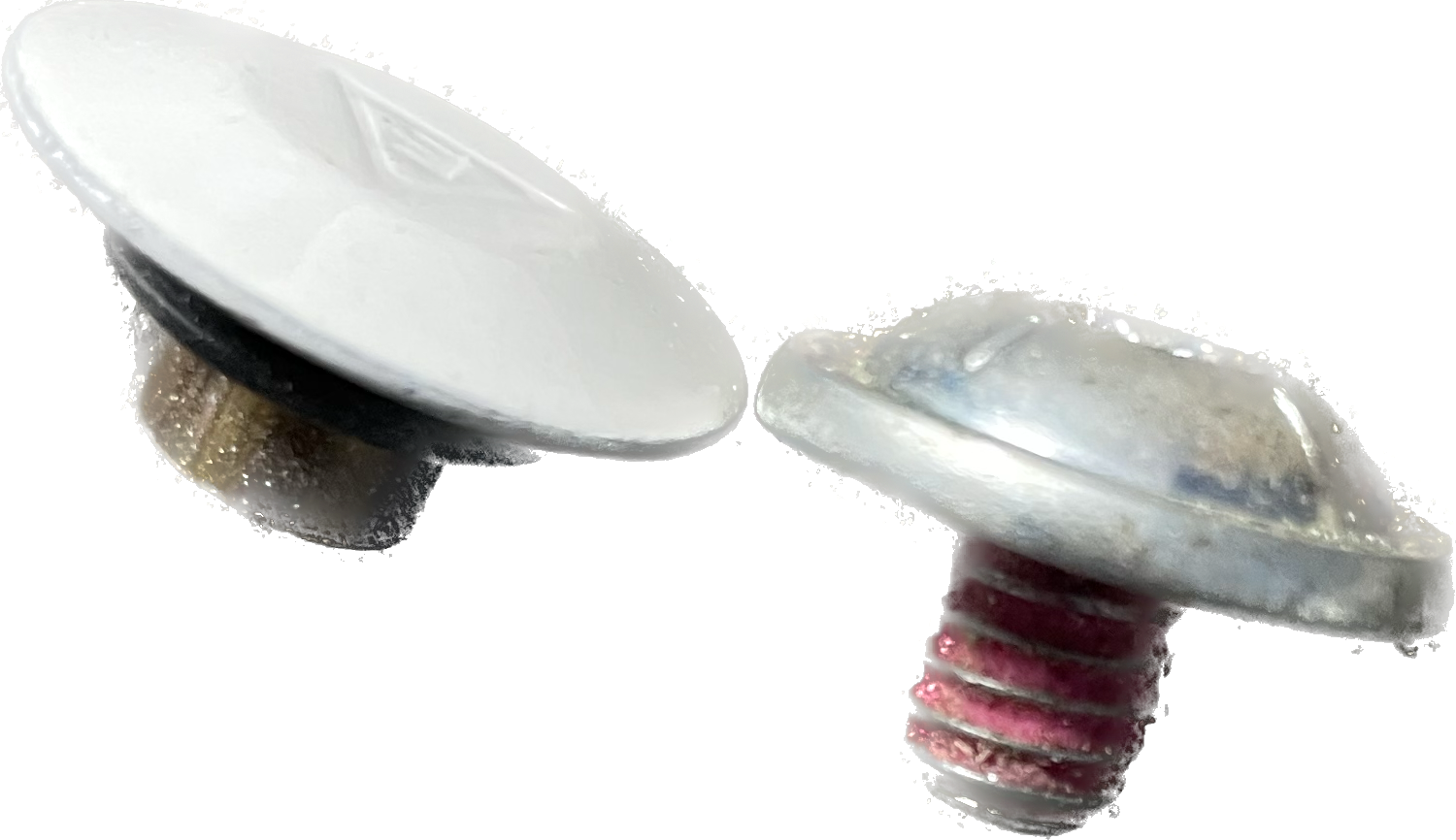 Red inside bolt & White outside Decal Saver nut $2.05 per set for 1/4 ...